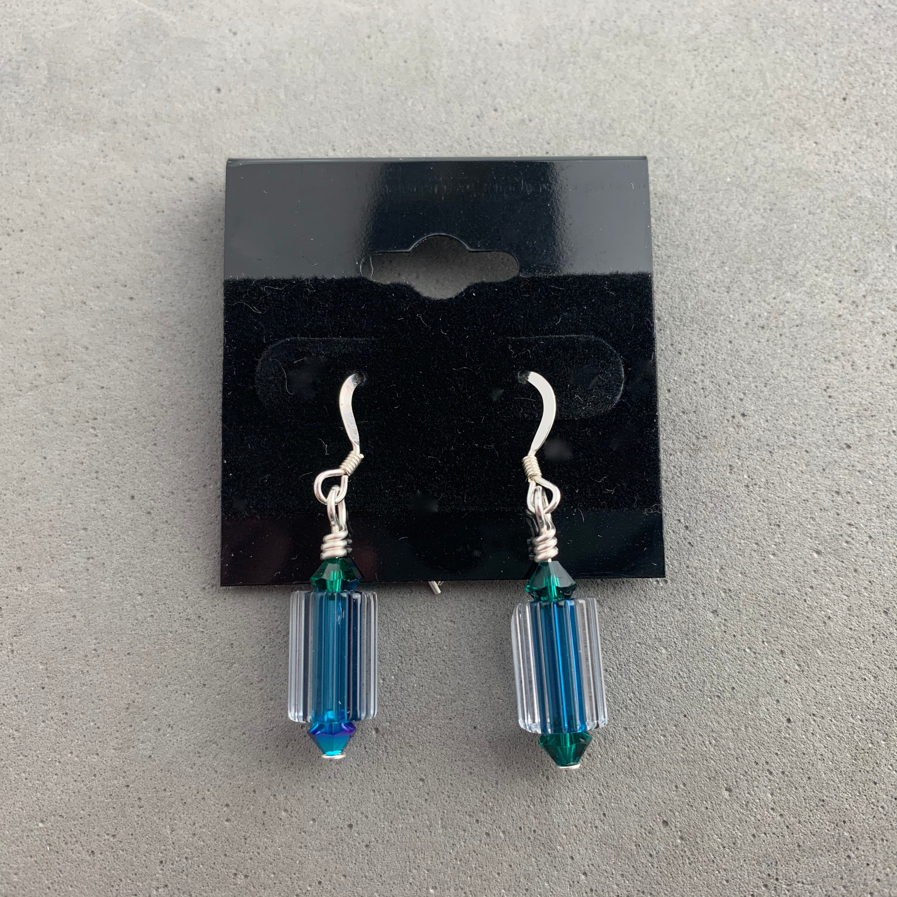 TEAL FURNACE GLASS EARRINGS – The Bead Tree